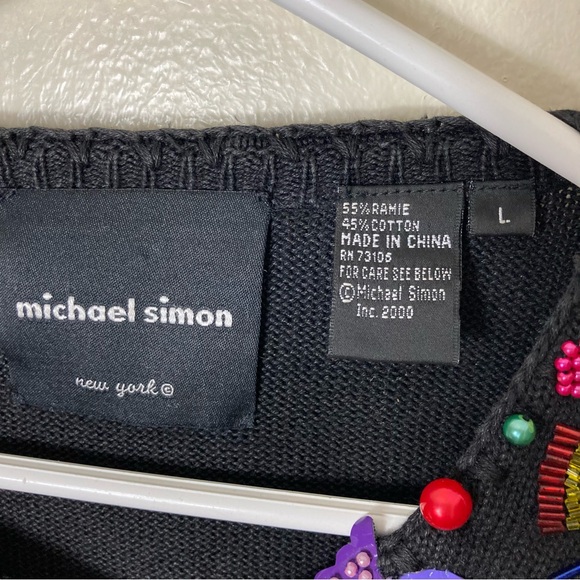 Michael Simon | Sweaters | Vintage Michael Simon Candy Embellished ...